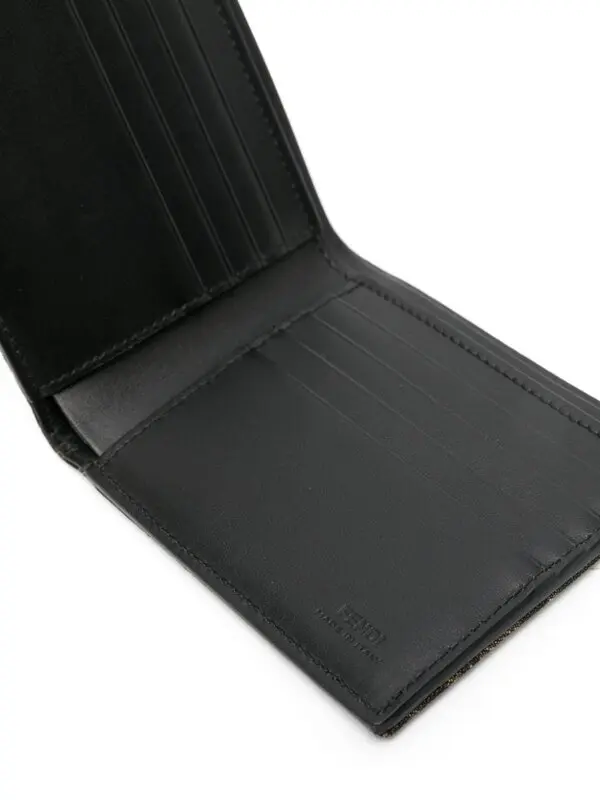 Fendi Ff-jacquard Leather Wallet - Brown
