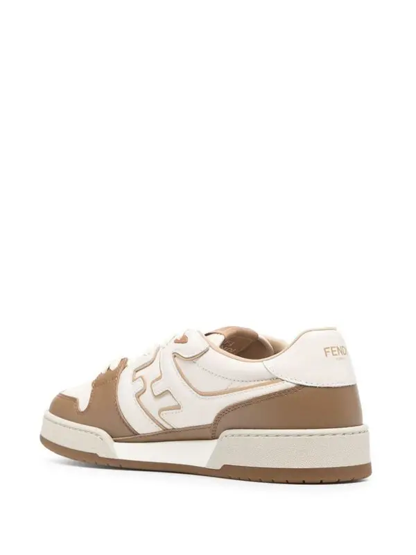 Fendi Match Leather Sneakers - Neutrals