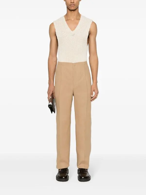 Fendi Canvas Straight-leg Trousers