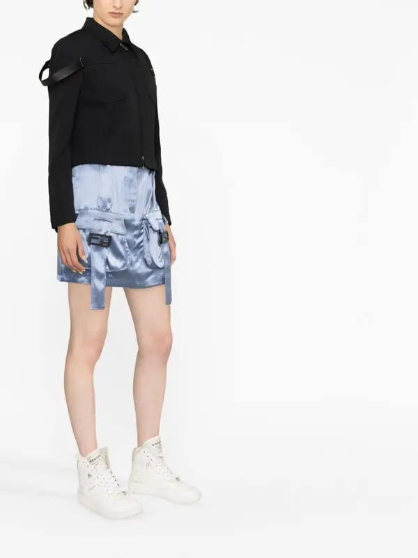 Fendi Cargo Pockets Mini Skirt - Blue