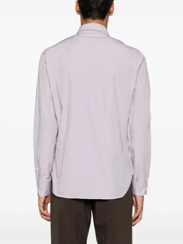 Fendi Pinstriped Cotton Shirt - Brown