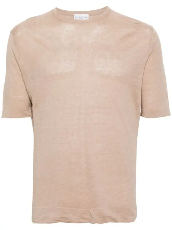 BALLANTYNE Short-sleeved Linen T-shirt