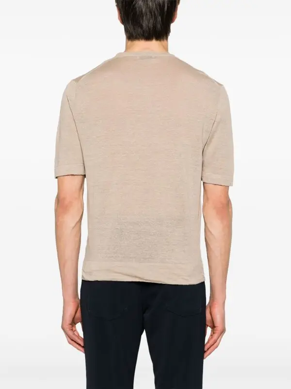 BALLANTYNE Short-sleeved Linen T-shirt
