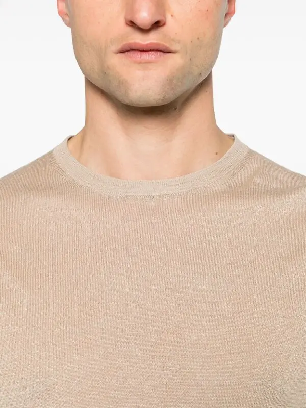 BALLANTYNE Short-sleeved Linen T-shirt