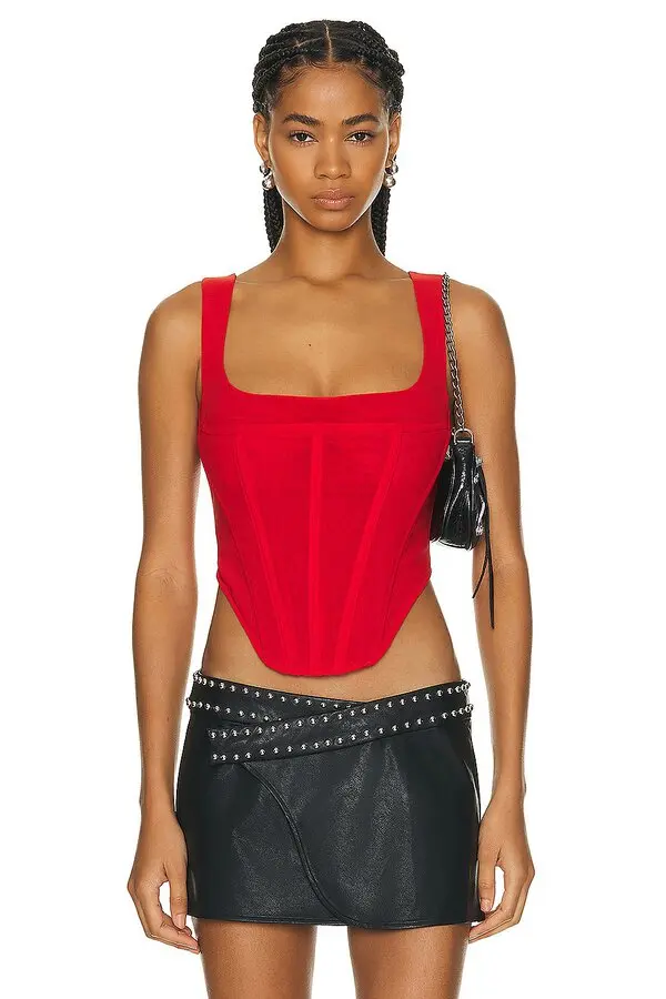 Miaou Campbell Corset - Scarlet