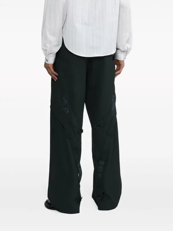 Kiko Kostadinov Nesebur Embroidered Trousers - Green