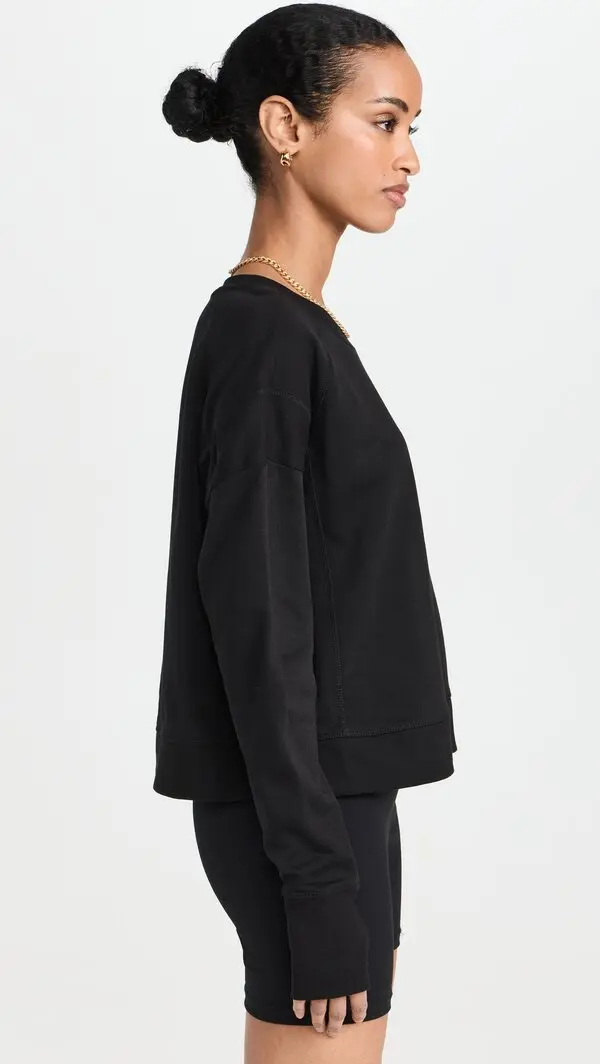 Sweaty Betty After Class Crop Sweatshirt - Black