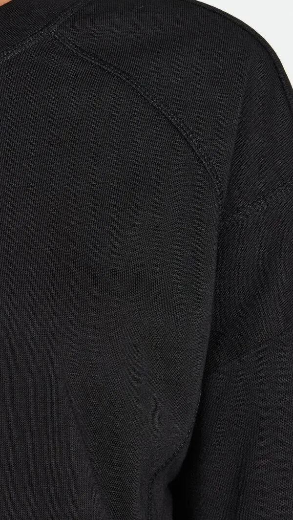 Sweaty Betty After Class Crop Sweatshirt - Black