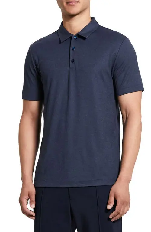 Theory Bron Anemone Modal Blend Jersey Polo - Eclipse Multi