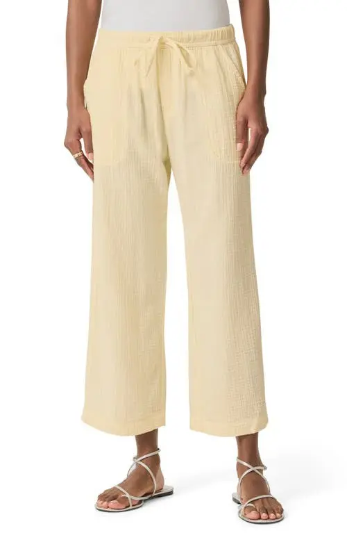 Splendid Adele Cotton Gauze Drawstring Pants - Limoncello