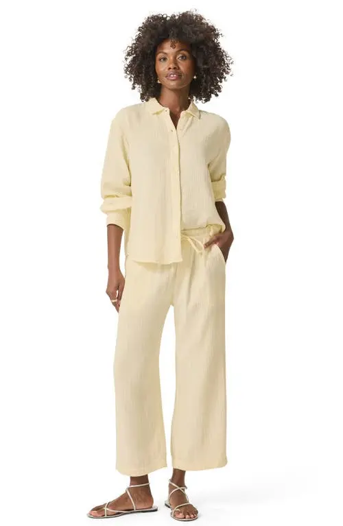 Splendid Adele Cotton Gauze Drawstring Pants - Limoncello