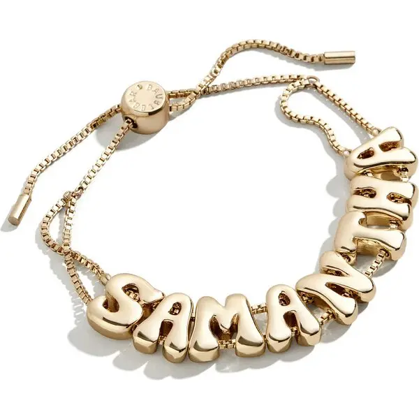 Baublebar Bubble Custom Slider Bracelet - Gold
