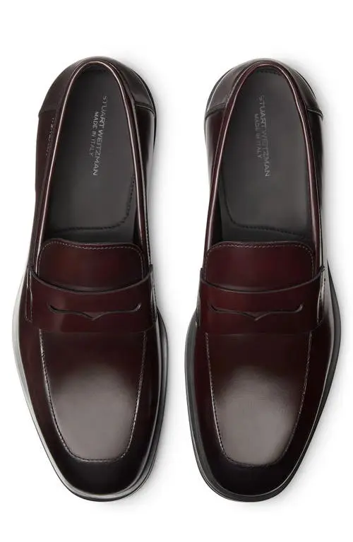 STUART WEITZMAN Club Penny Loafer - Burgundy