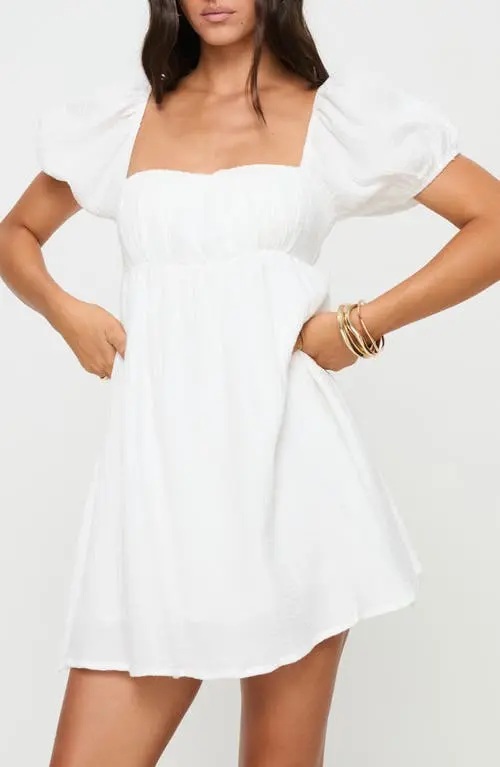 open lace back dress Poise Mini Dress White