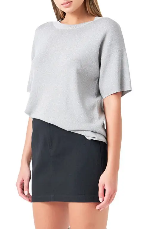 GREY LAB Metallic Knit Top