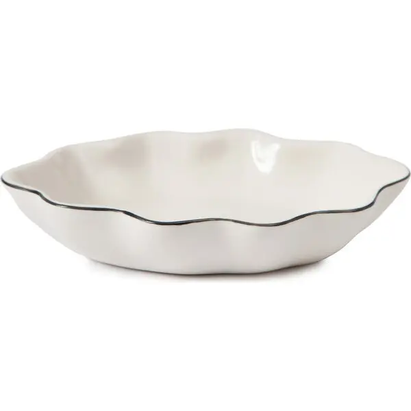KASSATEX Le Marais Porcelain Soap Dish - White/ Black