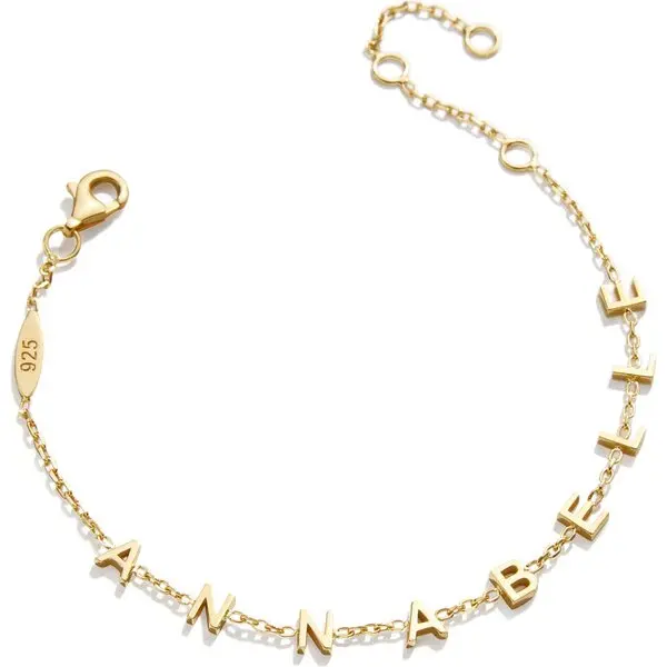 Baublebar Pisa Custom Letter Charm Bracelet - Gold