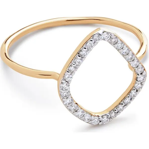 Monica Vinader Riva Lab Created Diamond Kite Ring - Yellow Gold