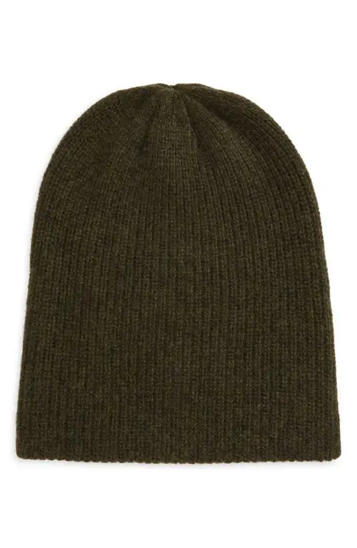 THE ELDER STATESMAN Ribbed Cashmere Watchman Cap - 303 New Olive