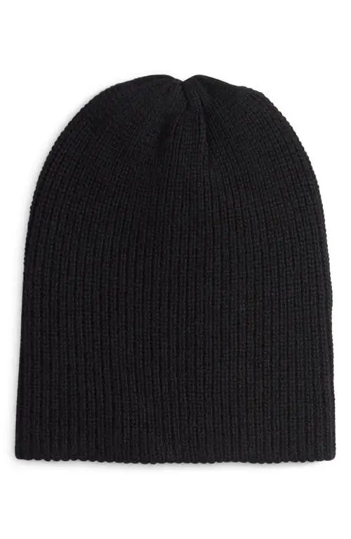 THE ELDER STATESMAN Ribbed Cashmere Watchman Cap - Black