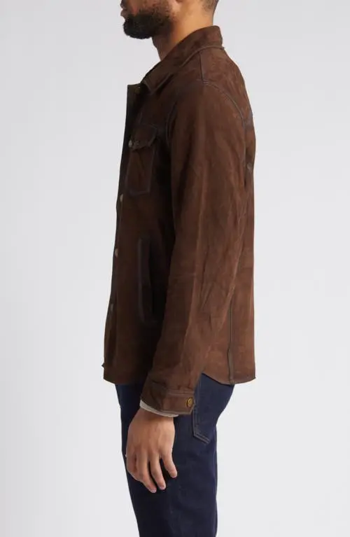 THE FRYE COMPANY Suede Trucker Jacket