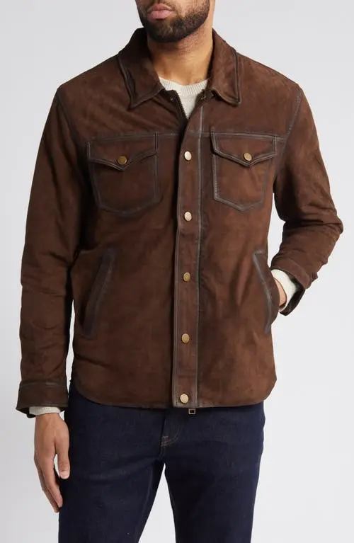 THE FRYE COMPANY Suede Trucker Jacket