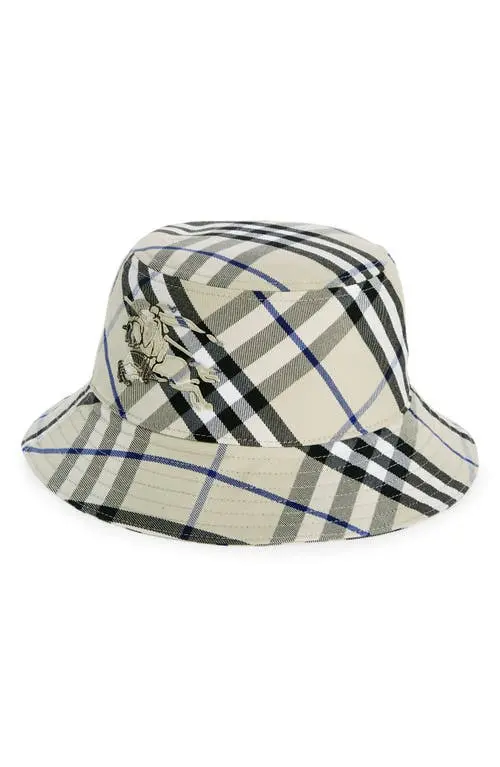 Burberry Ekd Check Twill Bucket Hat - Lichen