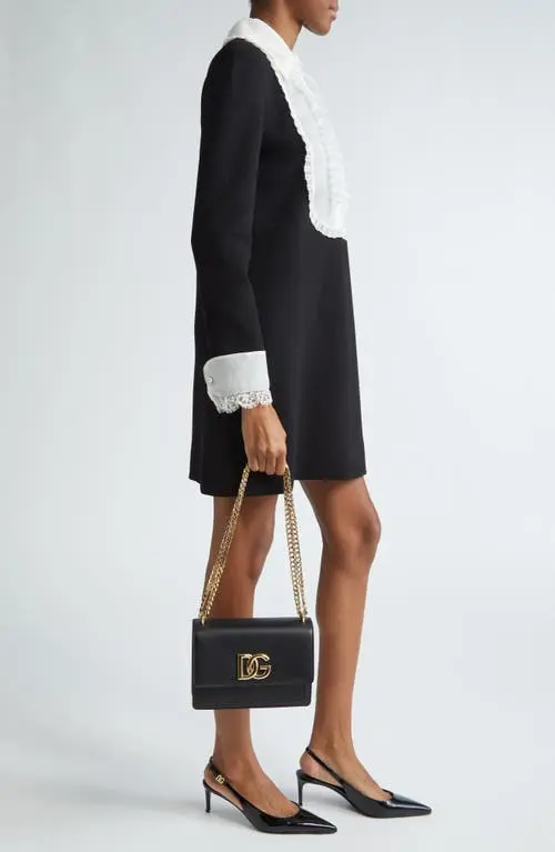 Dolce & Gabbana 3.5 Flap Leather Shoulder Bag