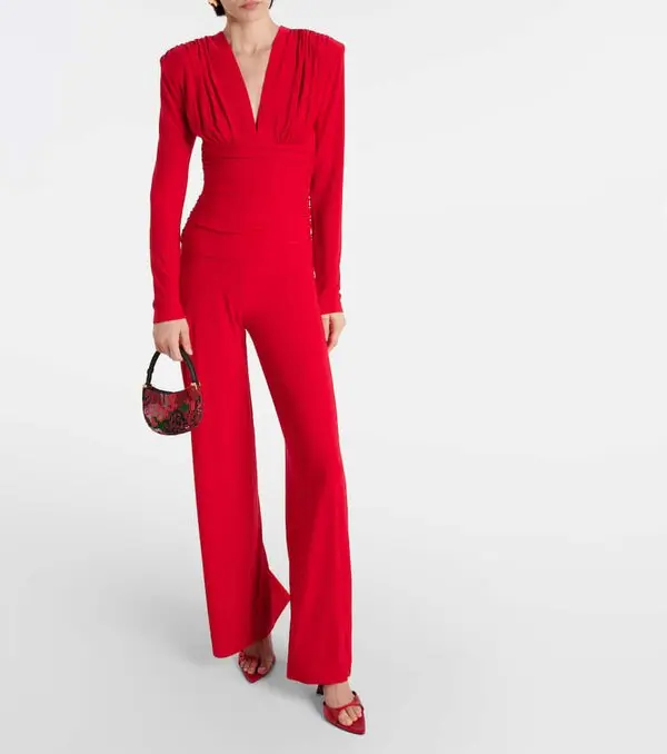 Norma Kamali Draped Wide-leg Jumpsuit