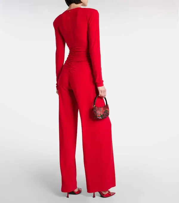 Norma Kamali Draped Wide-leg Jumpsuit