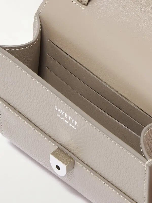 Savette Symmetry Textured-leather Wallet - Neutrals