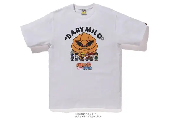 A BATHING APE X Naruto Milo #5 Tee Shirt - White