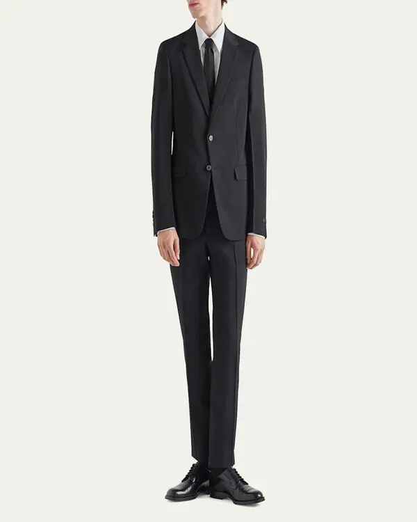 Prada Wool-mohair Solid Suit