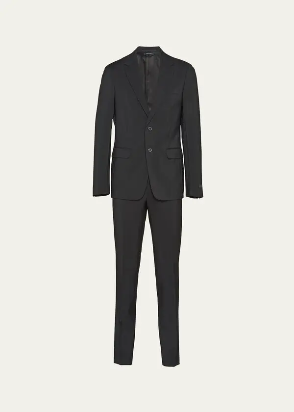 Prada Wool-mohair Solid Suit