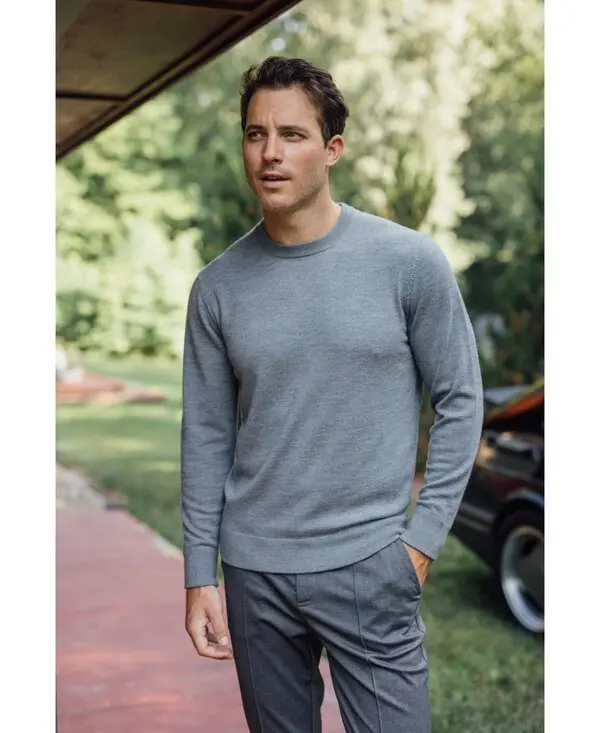 Mizzen+main Preston Crewneck Sweater - Nickel Heather