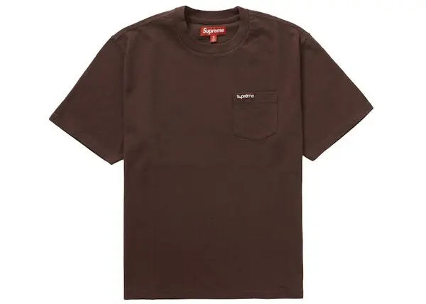 Supreme Short Sleeve Pocket Tee Shirt - Brown
