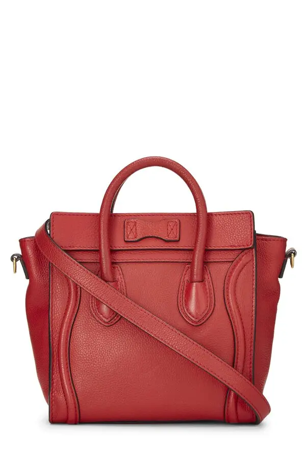 Celine Luggage Tote - Red