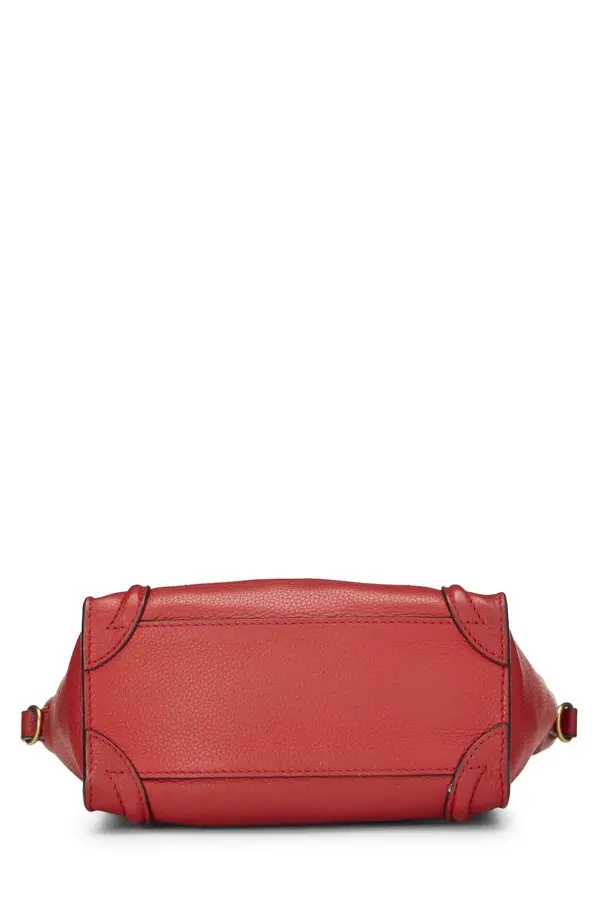 Celine Leather Luggage - Red