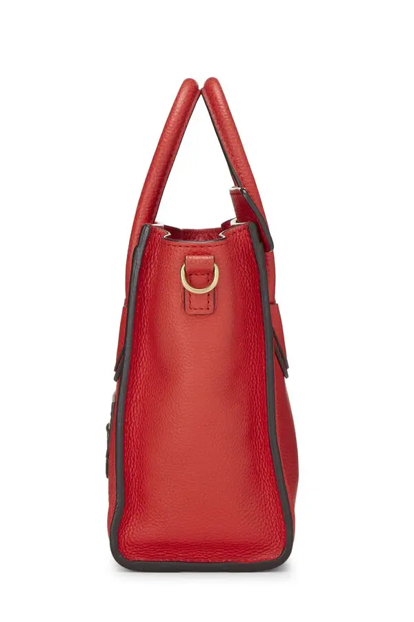 Celine Leather Luggage - Red