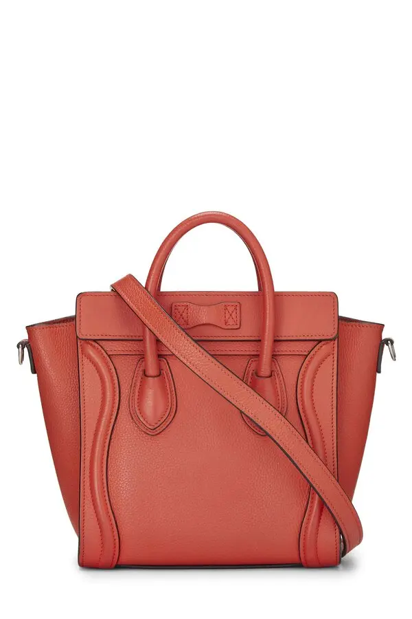 Celine Leather Luggage - Red