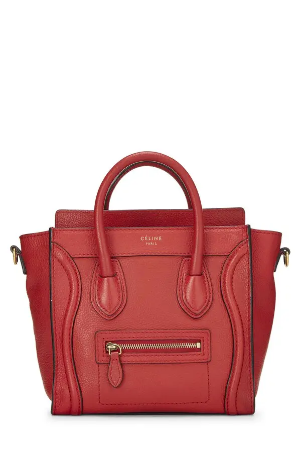 Celine Luggage Tote - Red