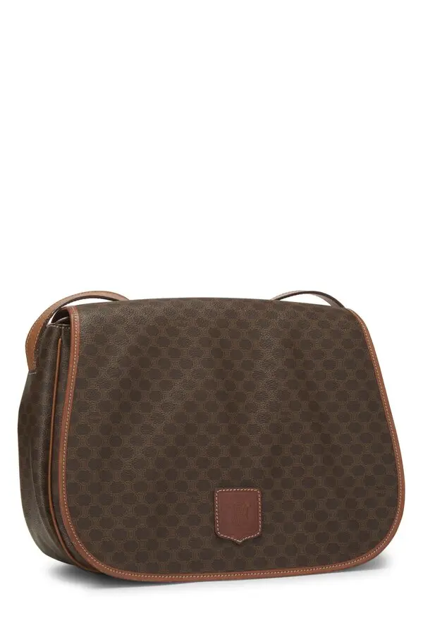 Celine Coated Canvas Macadam Messenger Bag