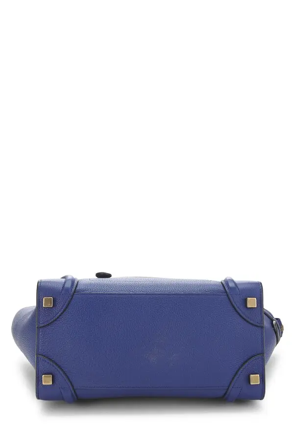 Celine Drummed Calfskin Leather Luggage - Blue