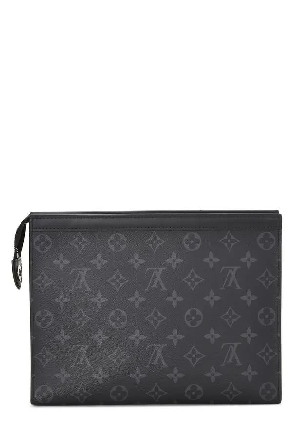 LOUIS VUITTON Monogram Eclipse Pochette Voyage Clutch