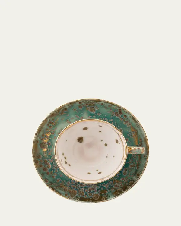 CORALLA MAIURI Villa Borghese Michelangelo Teacup & Saucer - Multi