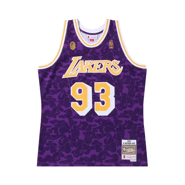 A BATHING APE X Mitchell & Ness Los Angeles Lakers Jersey - Purple