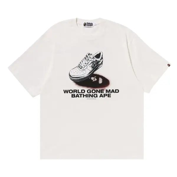 A BATHING APE Shoes Graphic Tee - White
