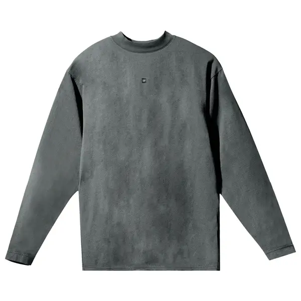 Yeezy Engineered Balenciaga Logo Long-sleeve Tee 'dark - Green