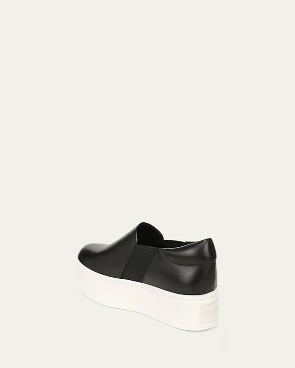 Vince Warren Leather Slip-on Sneakers