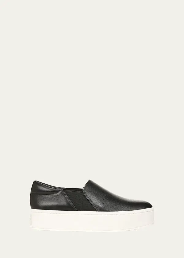 Vince Warren Leather Slip-on Sneakers